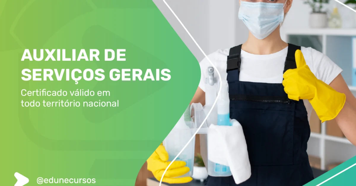 Curso: Auxiliar de Serviços Gerais - Online e Gratuito